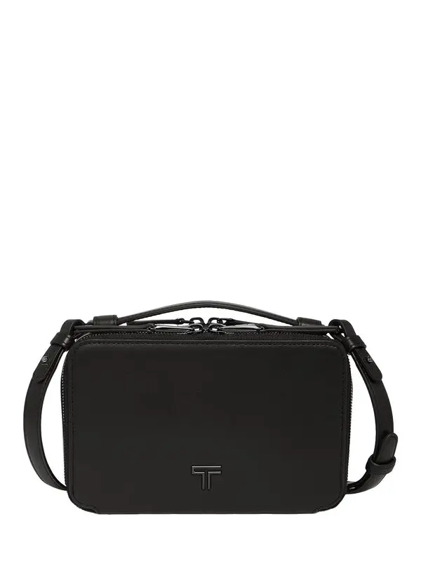 Tumi Myla Leather Crossbody Bag - Black/ Gunmetal