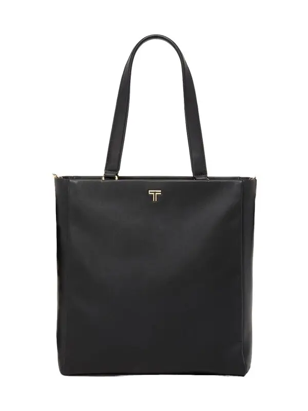 Tumi Vail North/south Leather Tote - Black/ Light Gold