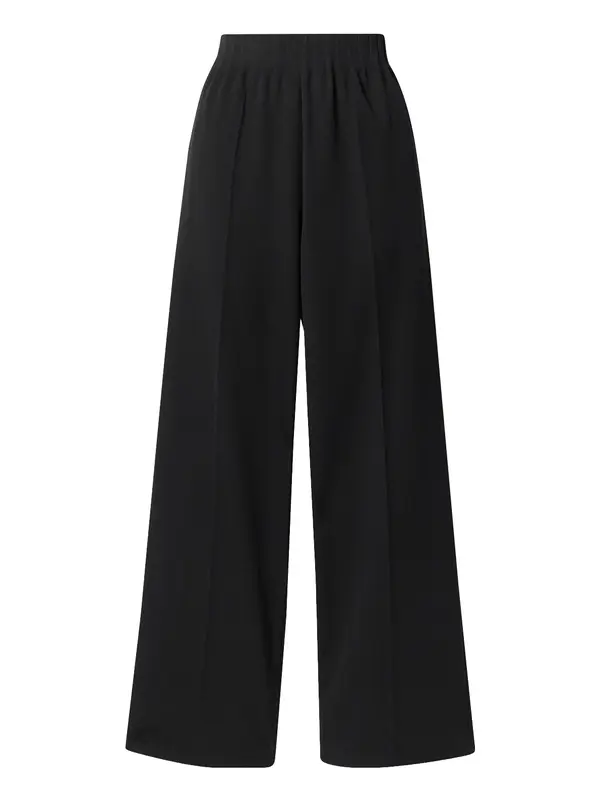 FFORME Maud Cotton And Wool-blend Twill Wide-leg Pants - Black
