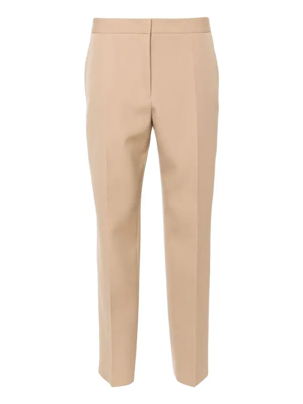 JIL SANDER Cropped Tapered Trousers - Neutrals