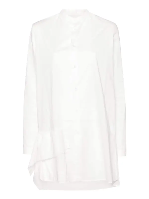 Y’s Panel-appliqué Cotton Shirt - White