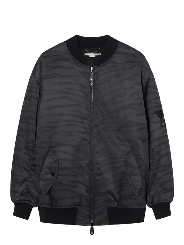 Stella McCartney Tiger-print Bomber Jacket - Black