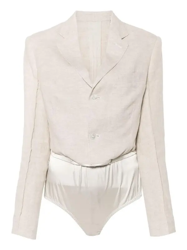 BETTTER X Zegna Blazer-style Bodysuit - Neutrals
