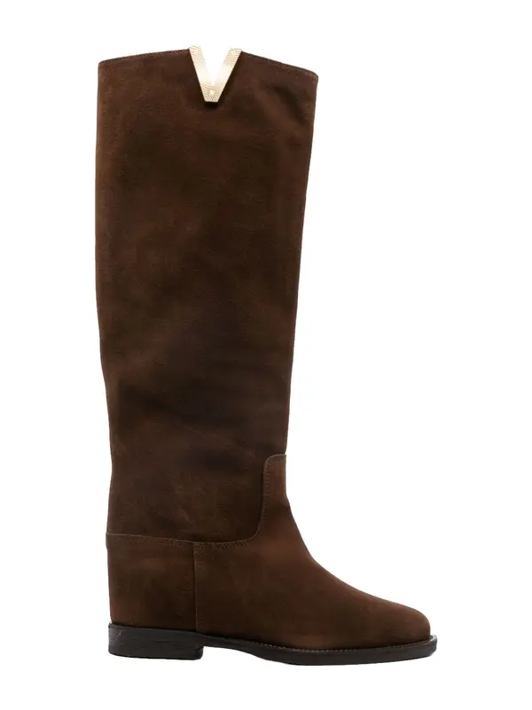 VIA ROMA 15 Knee-high Suede Boots - Brown
