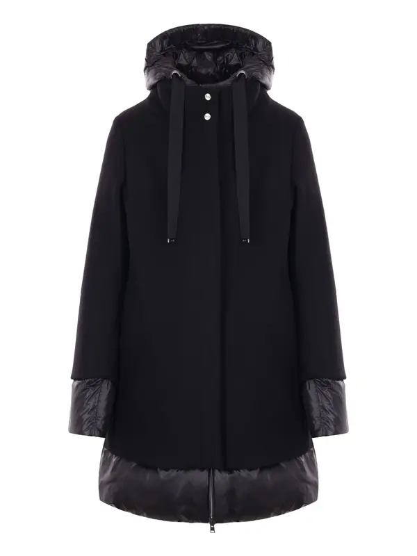 Herno A-line Lightweight Coat - Black
