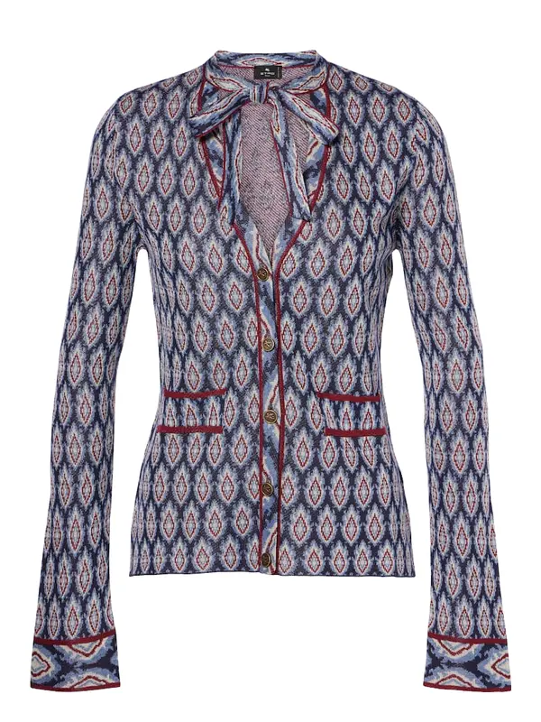Etro Scarf-detailed Cardigan - Multicoloured