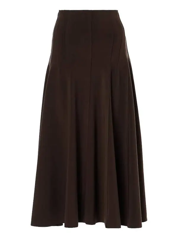 Norma Kamali Grace Maxi Skirt - Brown