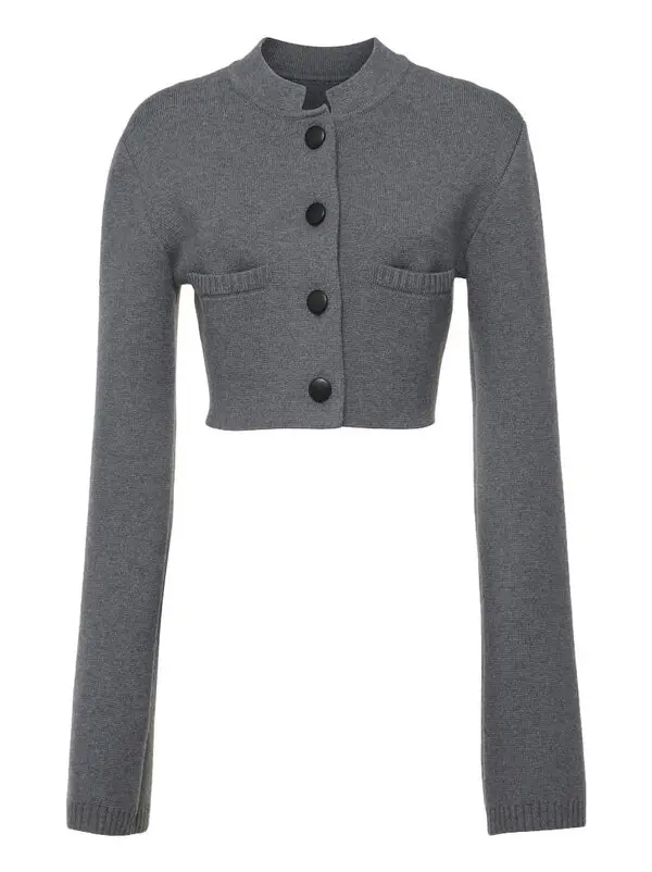 Khaite Ello Cropped Jacket - Grey