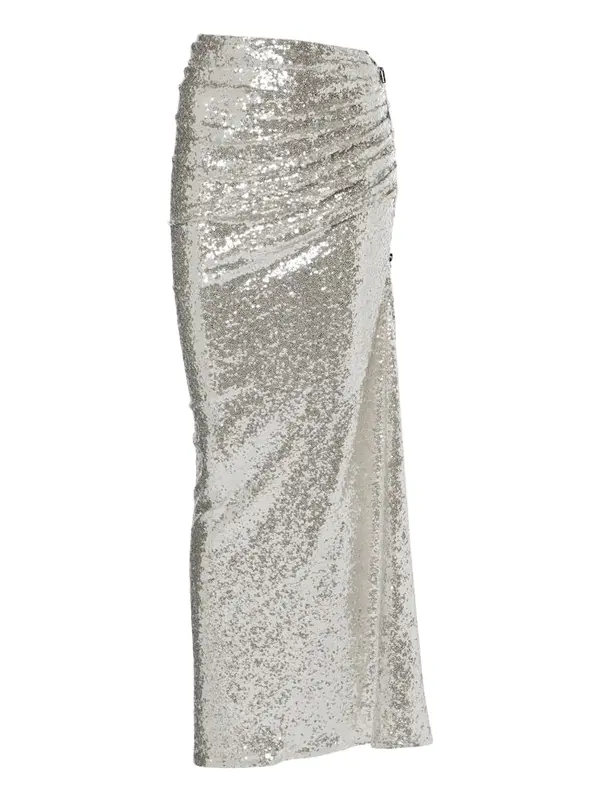 Maticevski Luna Sequined Maxi Skirt - Silver