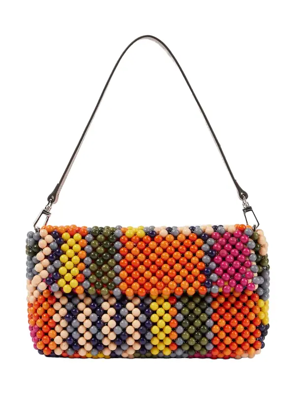 Staud Timmy Small Beaded Shoulder Bag - Multicoloured