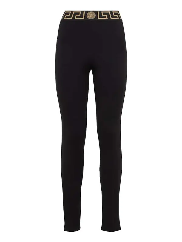 Versace Greca Border Leggings - Black