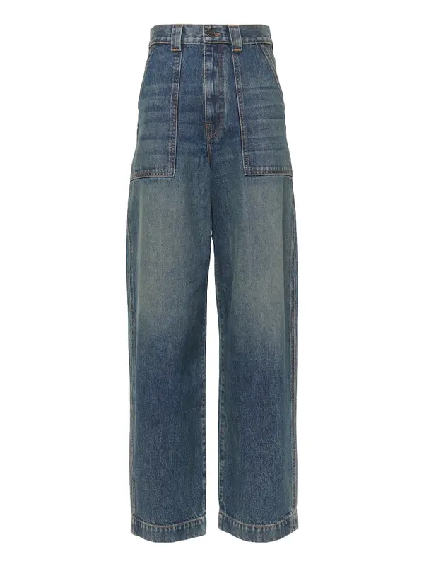 Khaite Hewitt High-rise Straight Jeans - Blue
