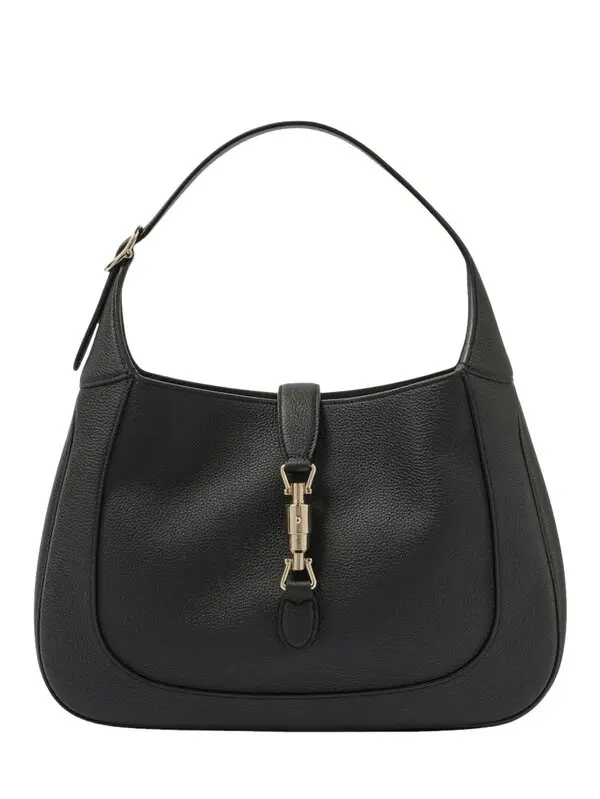 Gucci Jackie Medium Leather Shoulder Bag - Black