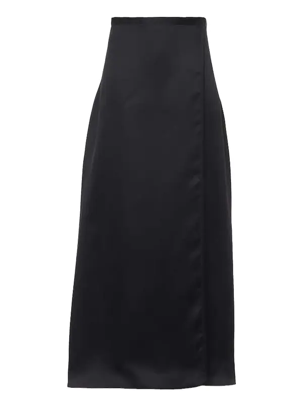 Khaite Mila Silk Maxi Skirt - Black