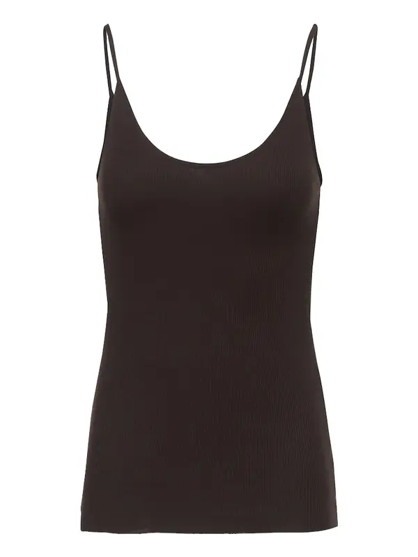 Khaite Selee Jersey Tank Top - Brown