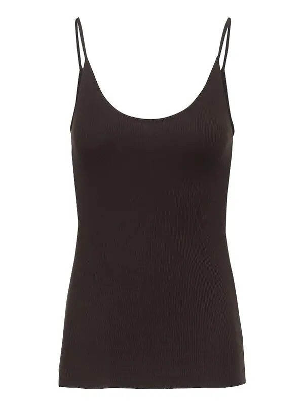 Khaite Selee Jersey Tank Top - Brown