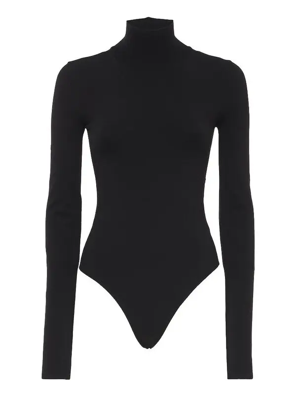 Khaite Thea Wool-blend Bodysuit - Black
