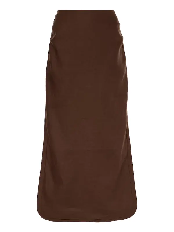 Sir The Label Jerry Linen Midi Skirt - Brown