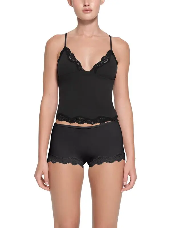 SKIMS Fits Everybody Lace Triangle Cami - Onyx