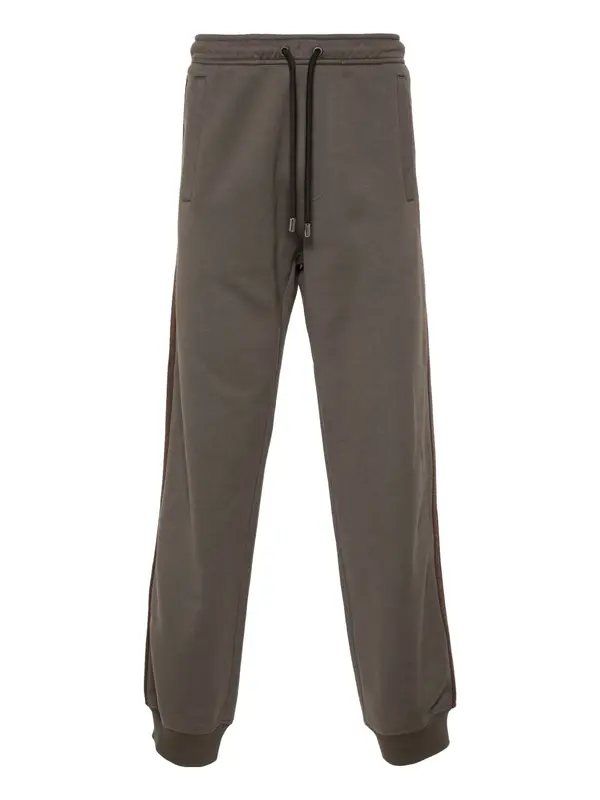 LANVIN Chevron-panel Drawstring Track Pants - Brown