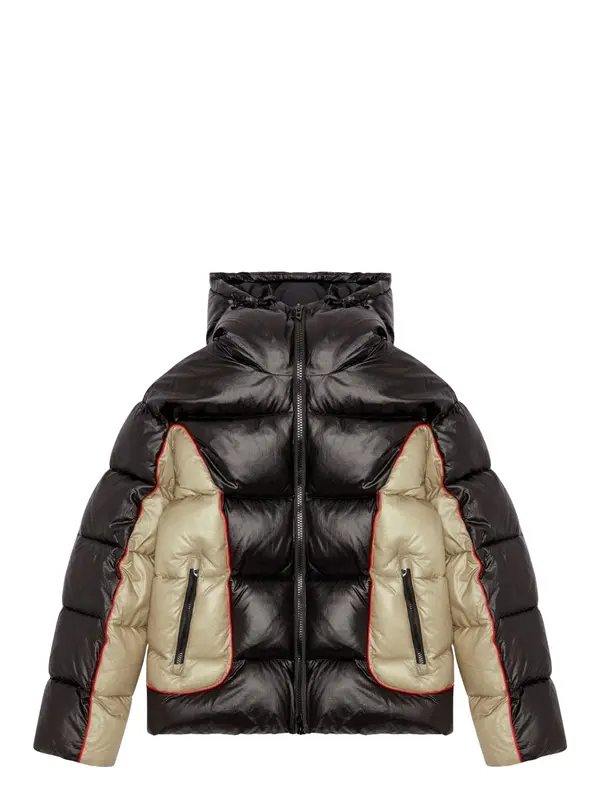 Diesel W-ostend Panelled Padded Jacket - Black