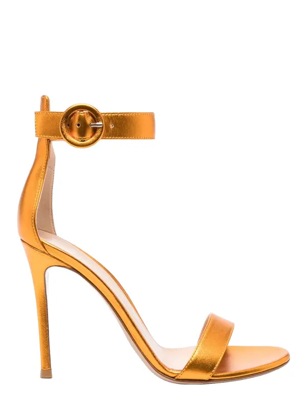 GIANVITO ROSSI Portofino 105mm Leather Sandals - Orange