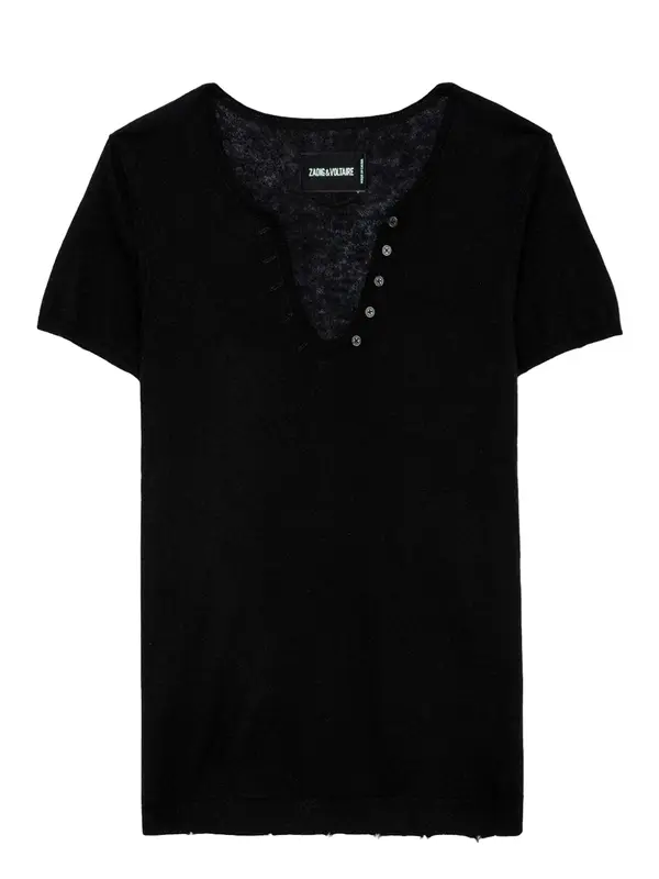 Zadig&Voltaire Celsy Cashmere Top - Black