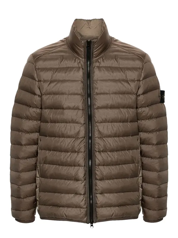 Stone Island Compass-badge Puffer Jacket - Brown