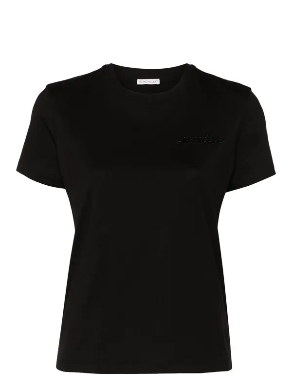 Moncler Logo-embellished T-shirt - Black