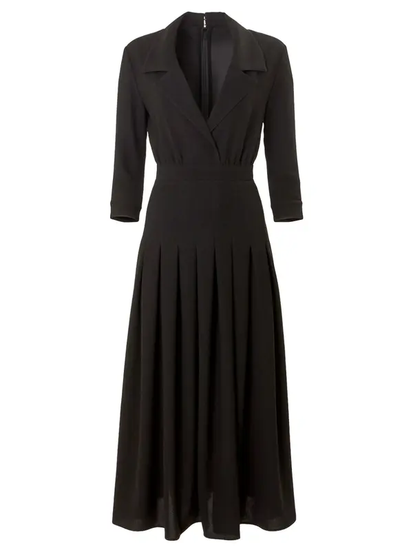 Carolina Herrera Pleated Maxi Dress - Black