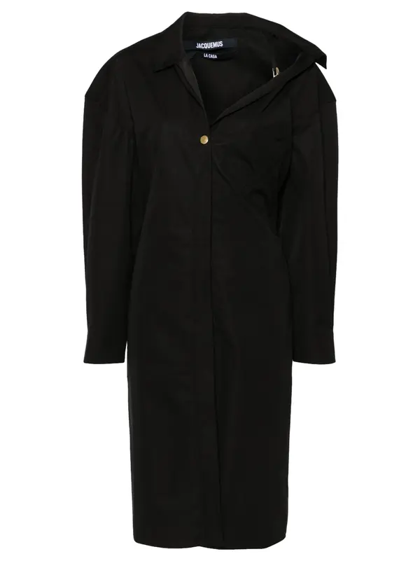Jacquemus La Robe Chemise Midi Dress - Black