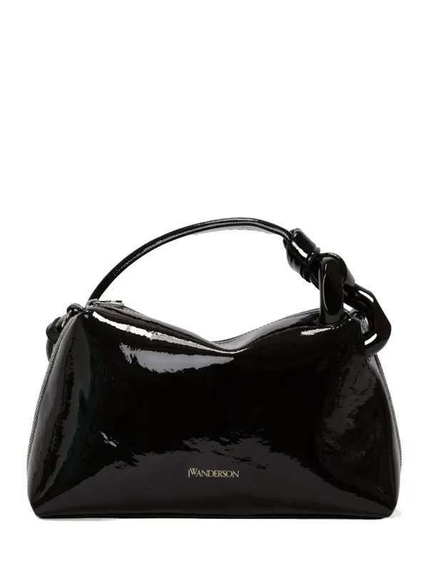 JW Anderson Coated-finish Denim Shoulder Bag - Black