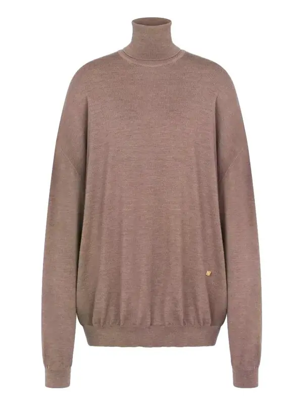 Moschino Wide-sleeved Virgin Wool Jumper - Neutrals