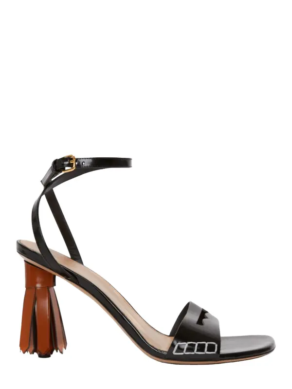 JW Anderson Tassel-heel Leather Sandals - Black