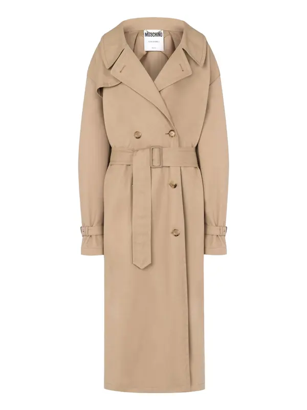 Moschino Notched-lapel Trench Coat - Neutrals