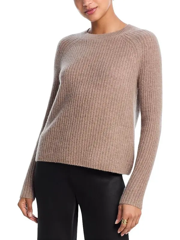 Bloomingdale'S C Exclusive Cashmere Shaker Stitch Raglan Sweater - Sesame