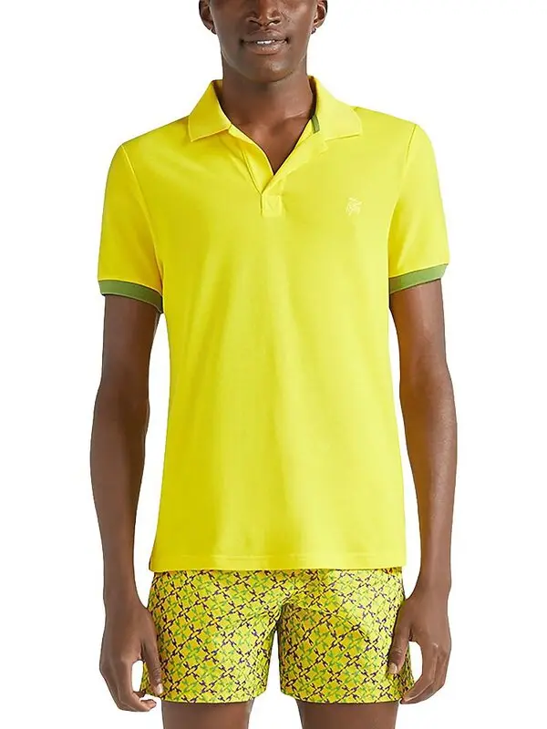 Vilebrequin Palan Classic Fit Cotton Pique Polo Shirt - Soleil Sun