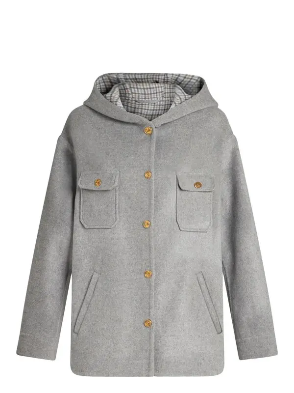 Etro Hooded Cashmere Jacket - Grey