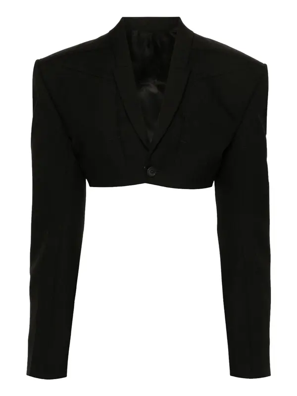 Rick Owens Tatlin Cropped Blazer - Black