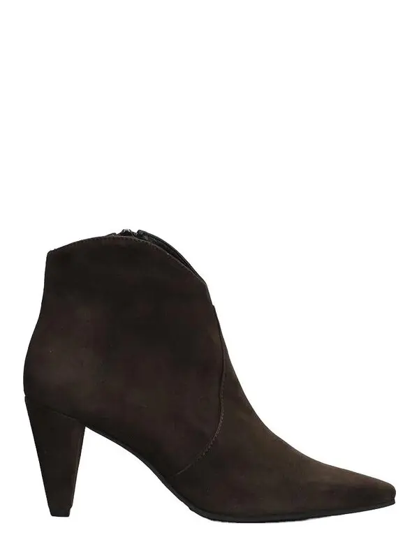 EVALUNA High Heel Ankle Boots - Brown
