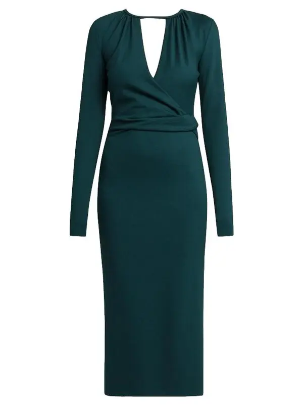 Giorgio Armani Milano Jersey Sheath Dress - Emerald