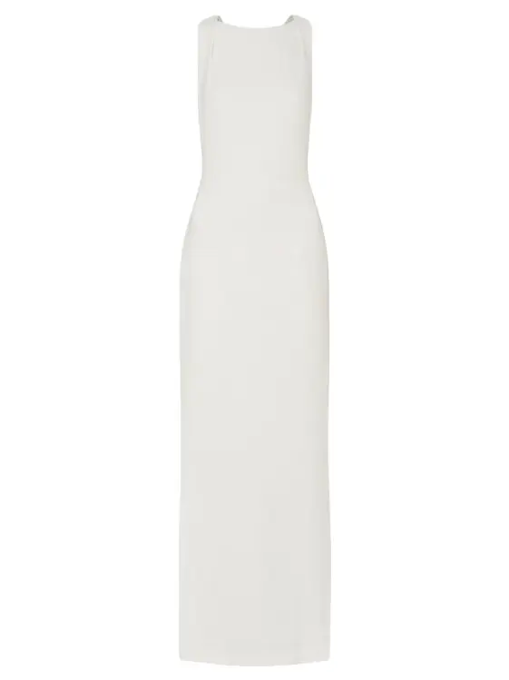 Whistles Slim-fit Stretch-crepe Maxi Dress - Cream