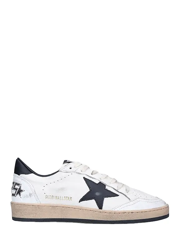 GOLDEN GOOSE Ball Star 10283 Leather Low-top Trainers - White/blk