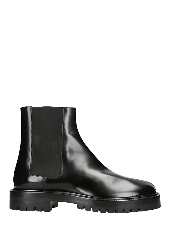 MAISON MARGIELA Tabi Split-toe Leather Chelsea Boots - Black