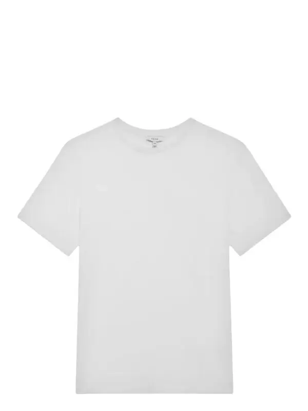 REISS Bless Crewneck Cotton-jersey T-shirt - White