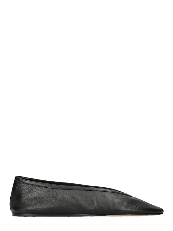 Le Monde Beryl Luna Pointed-toe Leather Pumps - Black