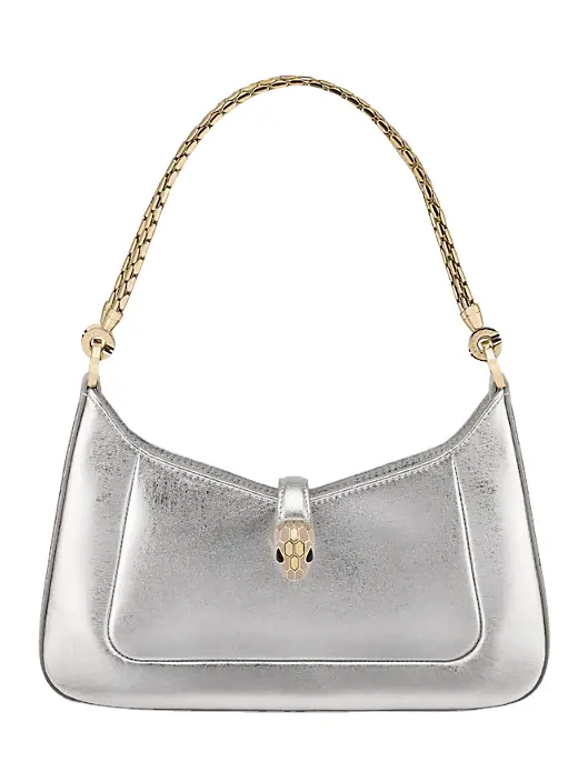 BVLGARI Serpenti Baia Small Shoulder Bag - Silver