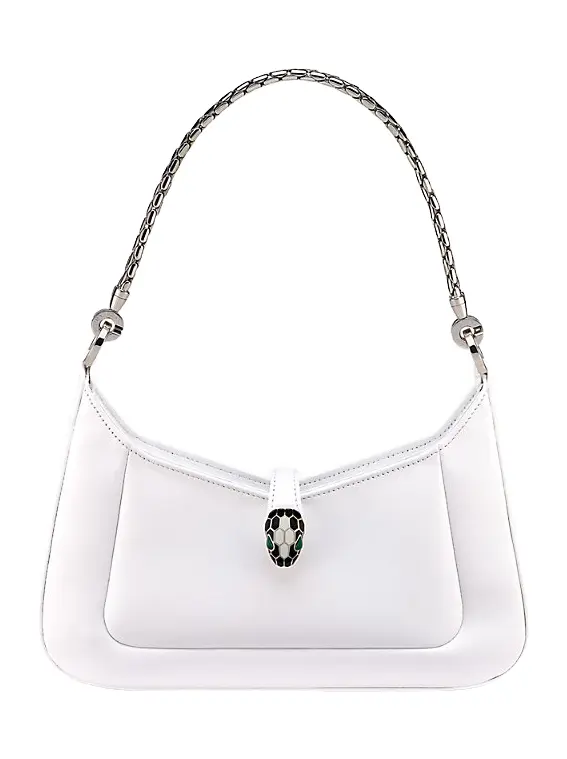 BVLGARI Serpenti Baia Small Shoulder Bag - White