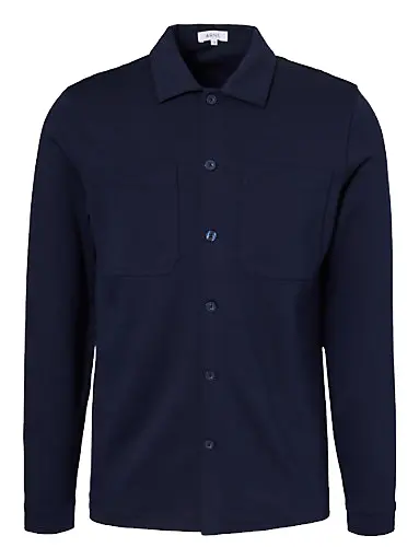 ARNE Buttoned Regular-fit Cotton-blend Overshirt - Navy