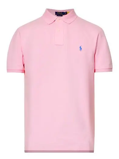 Polo Ralph Lauren Short-sleeved Logo-embroidered Custom-fit Cotton-piqué Polo Shirt Xxl - Carmel Pink